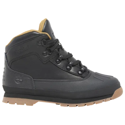 Timberland Kids' Boys Euro Hiker Shell Toe Boots In Black Full Grain ...