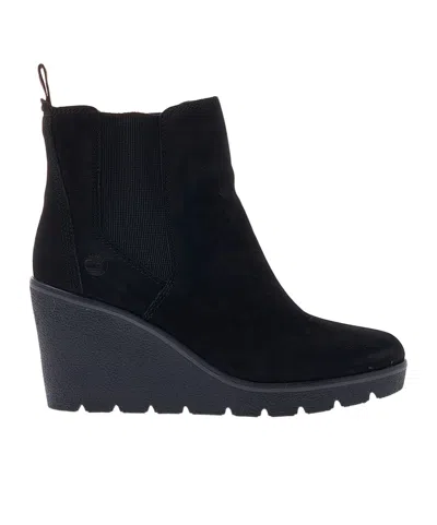 Timberland Logo Short Boots In Black | ModeSens