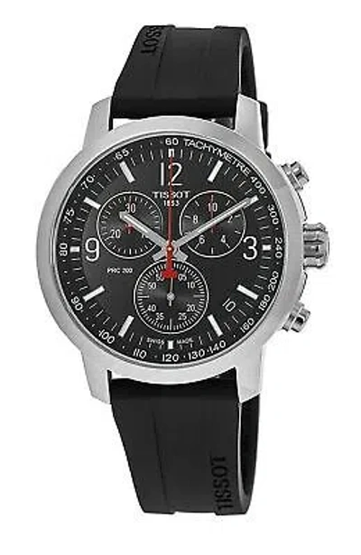 Pre-owned Tissot Prc 200 T-sport Chronograph Tachymeter Quartz Divers 200m Mens Watch | ModeSens