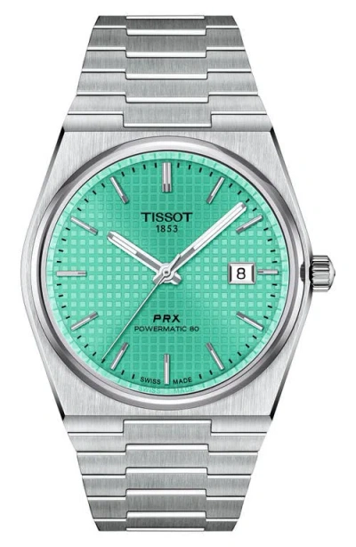 Tissot Prx Auto Powermatic 80 Bracelet Watch, 40mm In Silver/ Light ...