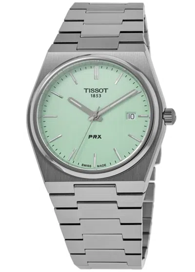 Tissot Prx Quartz Mint Green Dial Steel Men's Watch T137.410.11.091.01 ...
