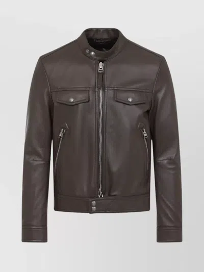 Tom Ford Leather Jacket Back Yoke | ModeSens