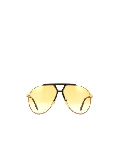 Tom Ford Logo Sunglasses In Yellow | ModeSens