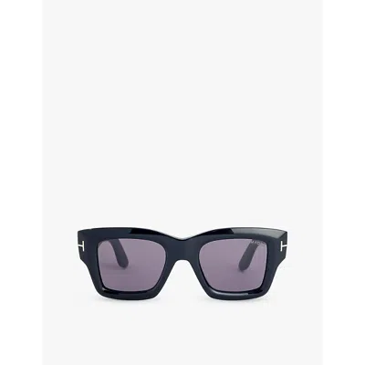 Tom Ford Mens Shiny Black Ft1154 Ilias Square-frame Acetate Sunglasses ...