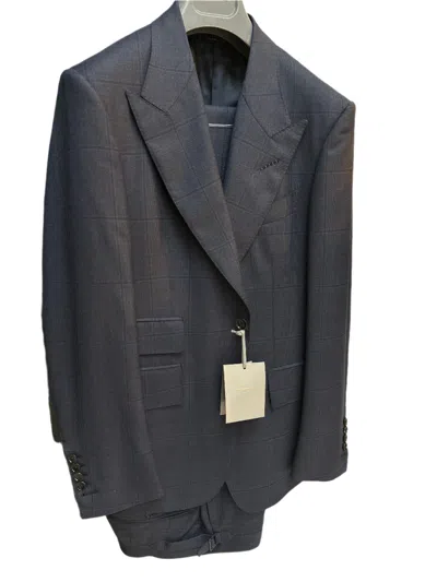 Tom Ford Mens Two Piece Fully Lined Suit In Navy In Multi | ModeSens