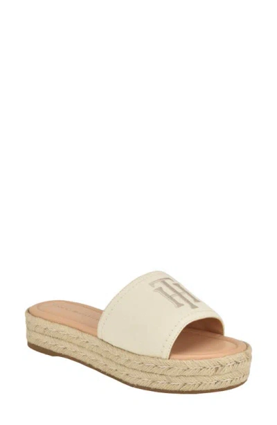 Tommy Hilfiger Platform Espadrille Sandal In White | ModeSens
