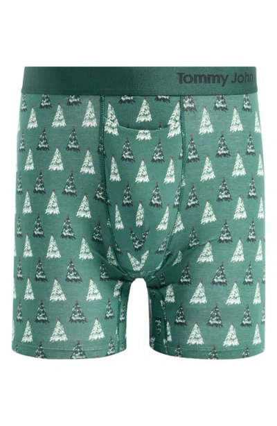 Tommy John Cool Cotton Blend Boxer Briefs In Pine Needle Spruce | ModeSens