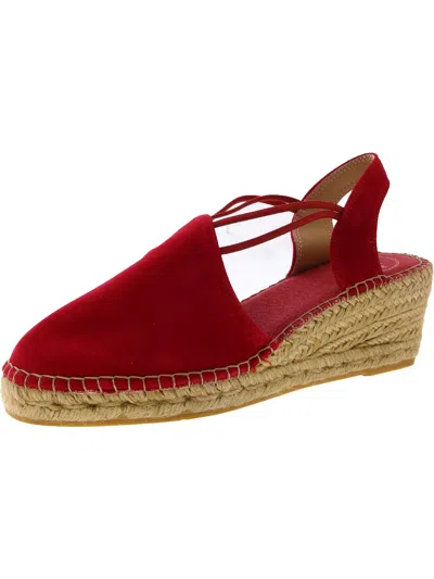 Toni Pons Tremp Womens Leather Slingback Wedge Sandals In Red | ModeSens
