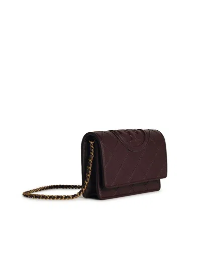 Tory Burch Burgundy Leather Wallet In Red | ModeSens