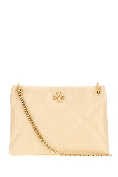 Tory Burch Cream Leather Small Kira Shoulder Bag In Vanilla Soft Serve ...