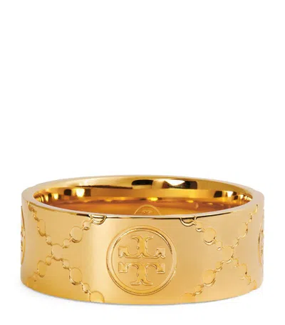 Tory Burch Double T Monogram Ring In Gold | ModeSens