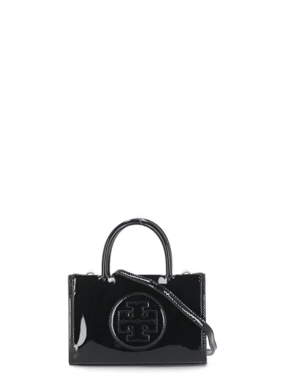 Tory Burch Ella Bio Patent Mini Tote In Black | ModeSens
