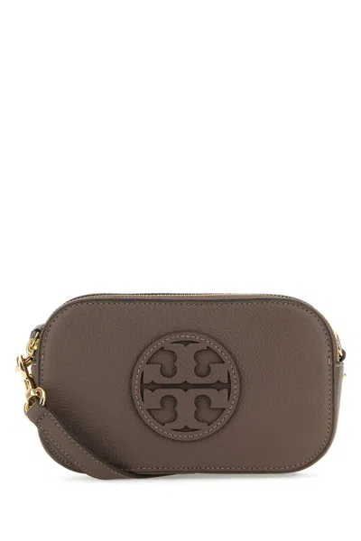 Tory Burch Mud Leather Mini Miller Crossbody Bag In Clamshell | ModeSens
