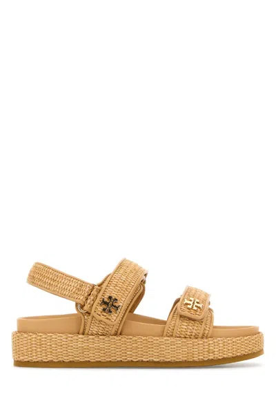 Tory Burch Raffia Kira Sandals In Naturalraffia | ModeSens