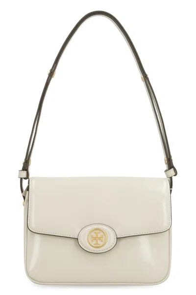 Tory Burch Robinson Leather Shoulder Bag In Shea Butter | ModeSens