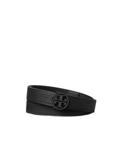 Tory Burch Signature Buckle Belt In Black | ModeSens