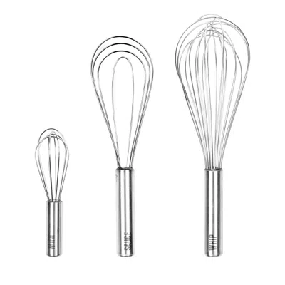 Tovolo 3 Piece Whisk Set In Silver | ModeSens