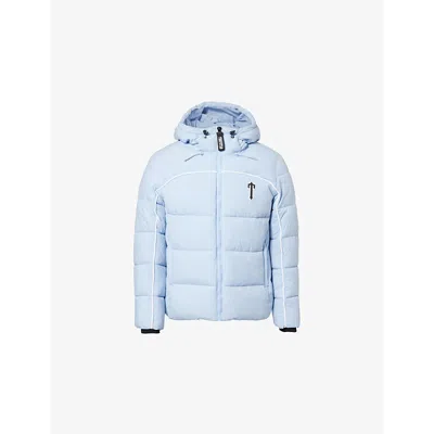 Trapstar Mens Irongate Hooded Puffer Jacket Ice Blue | ModeSens