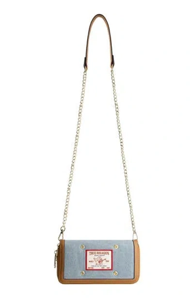 True Religion Buddha Patch Double Zip Wallet On A Chain In Black | ModeSens