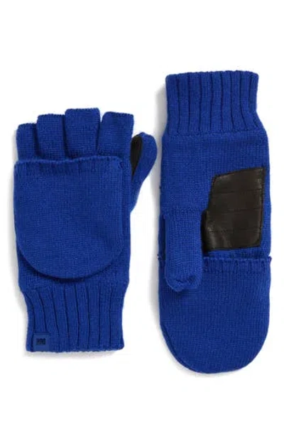 Ugg ® Knit Flip Faux Fur Lined Mittens In Night Sky | ModeSens