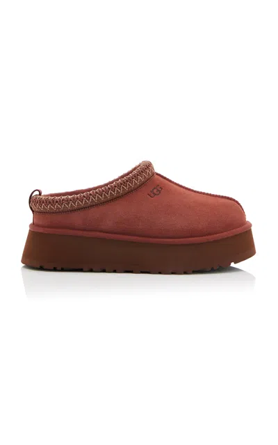 Ugg Tazz Shearling Platform Slippers In Red | ModeSens