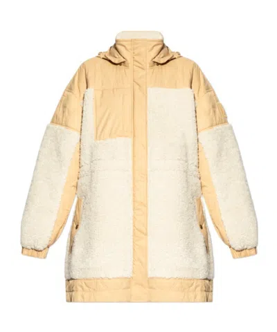 Ulla Johnson Hayes Panelled Fleece Coat In Beige | ModeSens