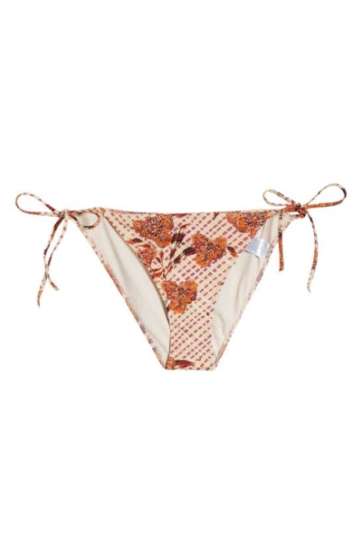 Ulla Johnson Maria Floral Mixed Print String Bikini Bottoms In Cactus ...