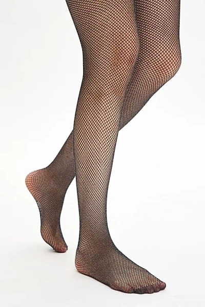 Urban Outfitters Glitter Fishnet Tights In Silver, Women's At | ModeSens
