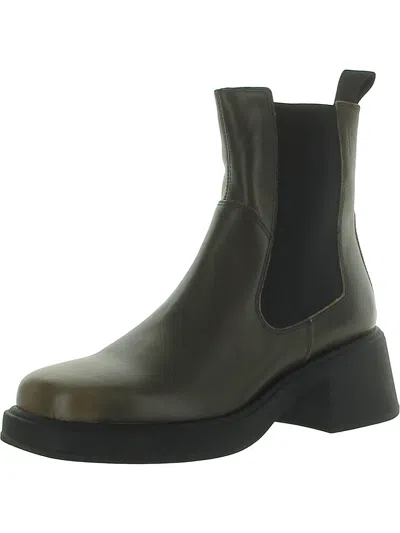 Vagabond Dorah Womens Leather Pull On Chelsea Boots In Grey | ModeSens