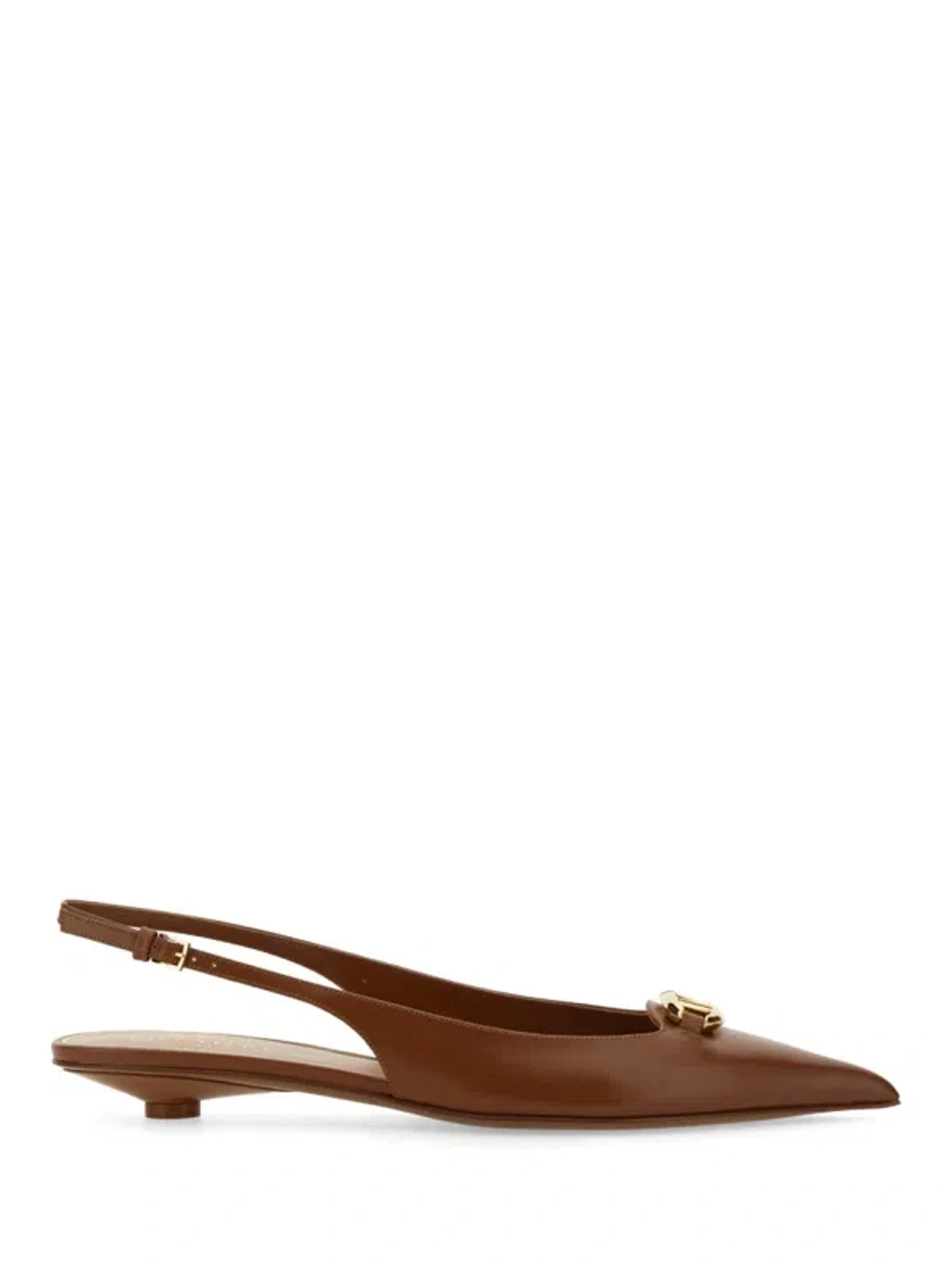 Valentino Garavani Ballerina Slingback Vlogo In Buff | ModeSens