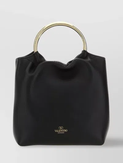 Valentino Garavani Bucket Bag Leather Metal Handles | ModeSens