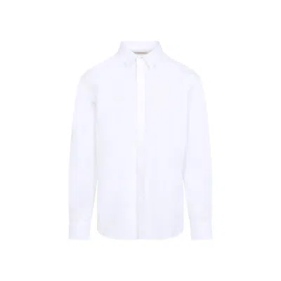 Valentino Classic Button-down Shirt With Crisp Collar In Silver | ModeSens