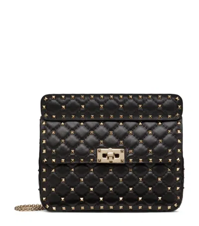 Valentino Garavani Medium Rockstud Spike Top-handle Bag In Black | ModeSens