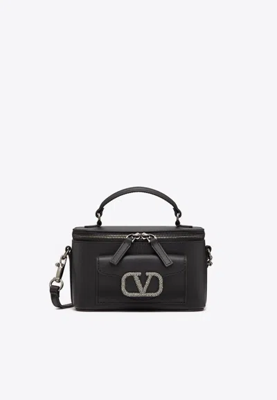 Valentino Garavani Mini Locò Vanity Bag In Leather In Black | ModeSens