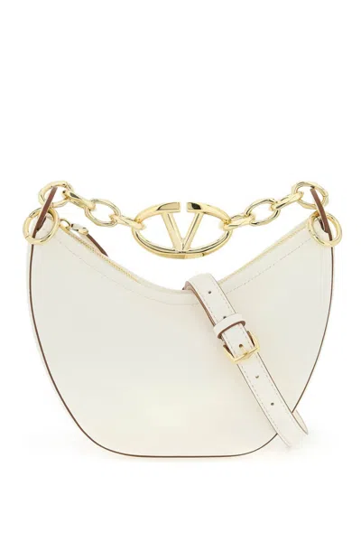 Valentino Garavani Mini Vlogo Moon Bag In Nappa Leather With Chain In ...