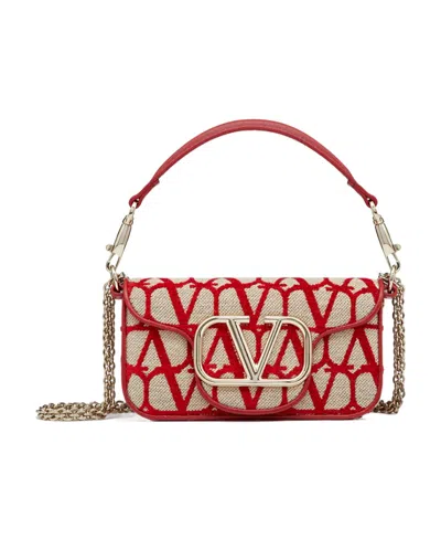 Valentino Garavani Monogram-pattern Shoulder Bag In Red | ModeSens