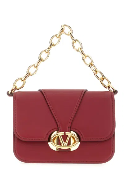 Valentino Garavani Tiziano Red Leather Handbag In Deep Scarlet | ModeSens