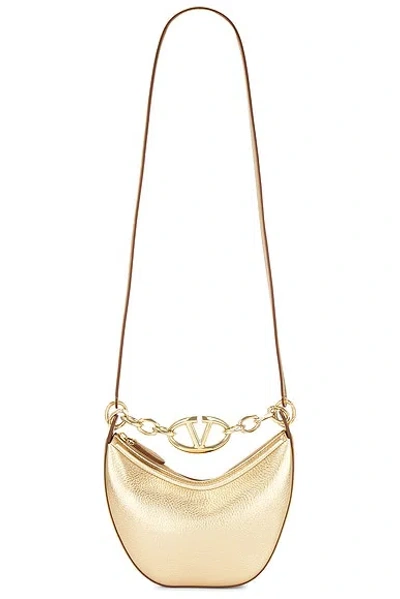 Valentino Garavani V Logo Moon Mini Hobo Bag In Mekong | ModeSens