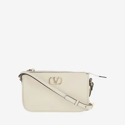 Valentino Garavani V-logo Signature Mini Shoulder Bag In White | ModeSens