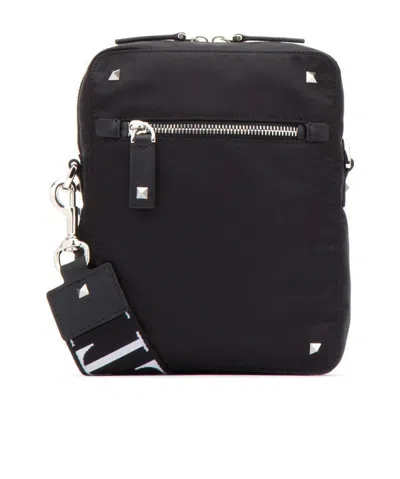 Valentino Garavani Vltn Print Crossbody Bag In Black | ModeSens