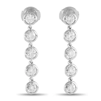 Van Cleef & Arpels Palmyre 18k White Gold 1.52 Ct Diamond Earrings Vc01 ...