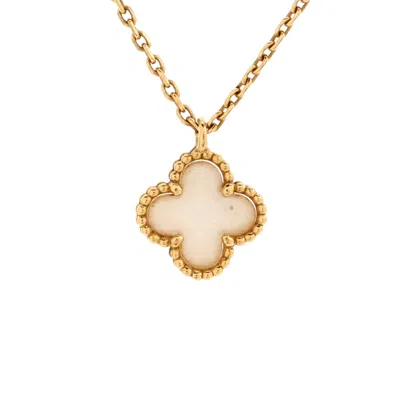 Van Cleef & Arpels Sweet Alhambra Pendant Necklace 18k Yellow Gold And ...
