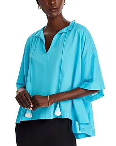 Vanessa Bruno Tyliam Linen Top In Turquoise | ModeSens