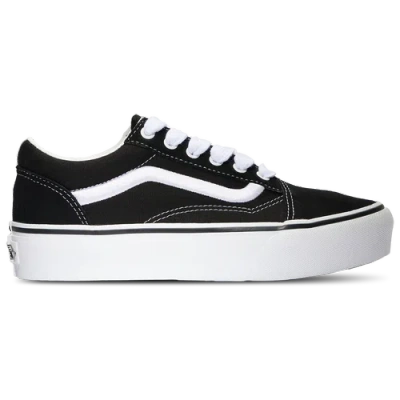Vans Kids' Girls Old Skool Platform In White/black | ModeSens