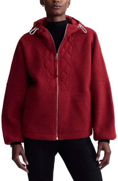 Varley Richfield Quilted Fleece Jacket In Red | ModeSens