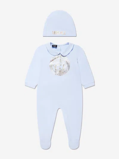 Versace Kids' Baby Boys Babygrow Gift Set (2 Piece) In Blue | ModeSens
