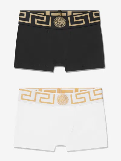 Versace Boys Boxer Shorts Set (2 Pack) In Blue | ModeSens