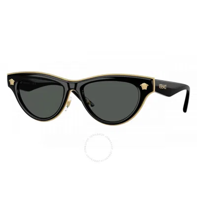 Versace Dark Grey Cat Eye Ladies Sunglasses Ve2273 Gb1/87 52 | ModeSens