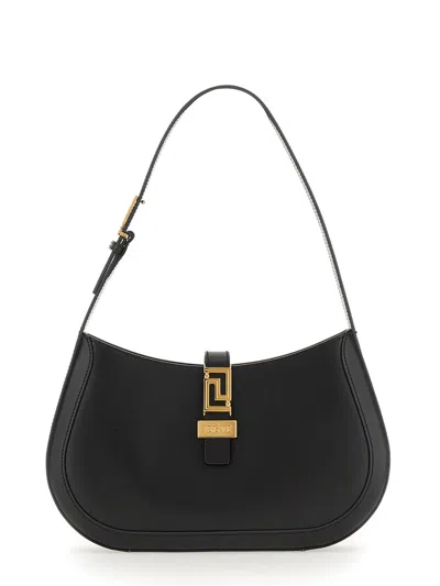 Versace Goddess Greek Hobo Bag In Black- Gold (black) | ModeSens