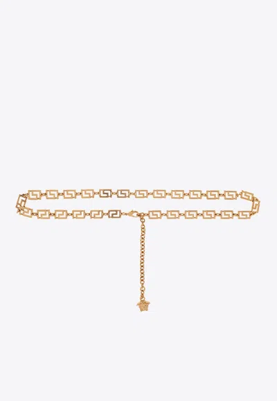 Versace Greca Goddess Chain Belt In Gold | ModeSens